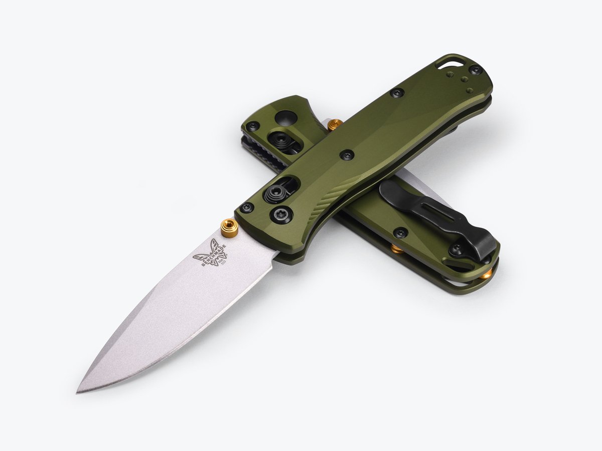 Benchmade Mini Bugout Woodland Green Alluminum PE | Knifestore