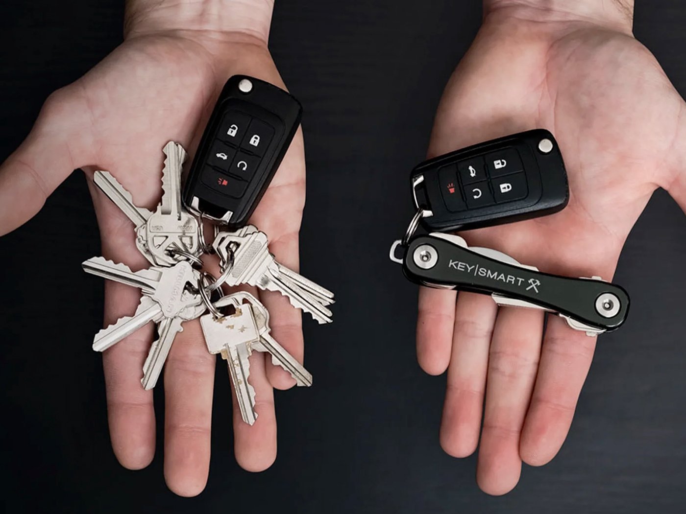 KeySmart Keyholder Rugged Black Clam | Knifestore