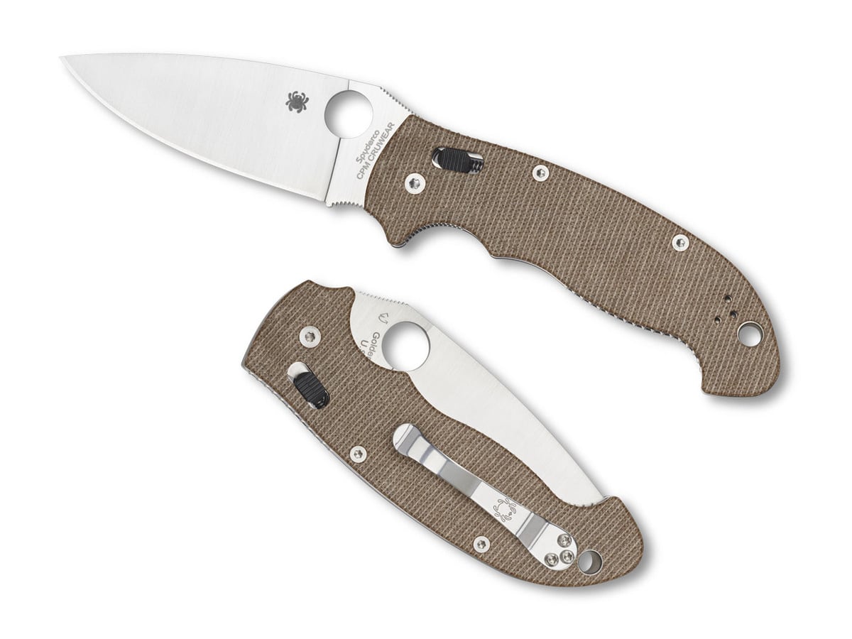 Spyderco Manix 2 XL Lona castanha Micarta CPM CRU-WEAR PE | Knifestore